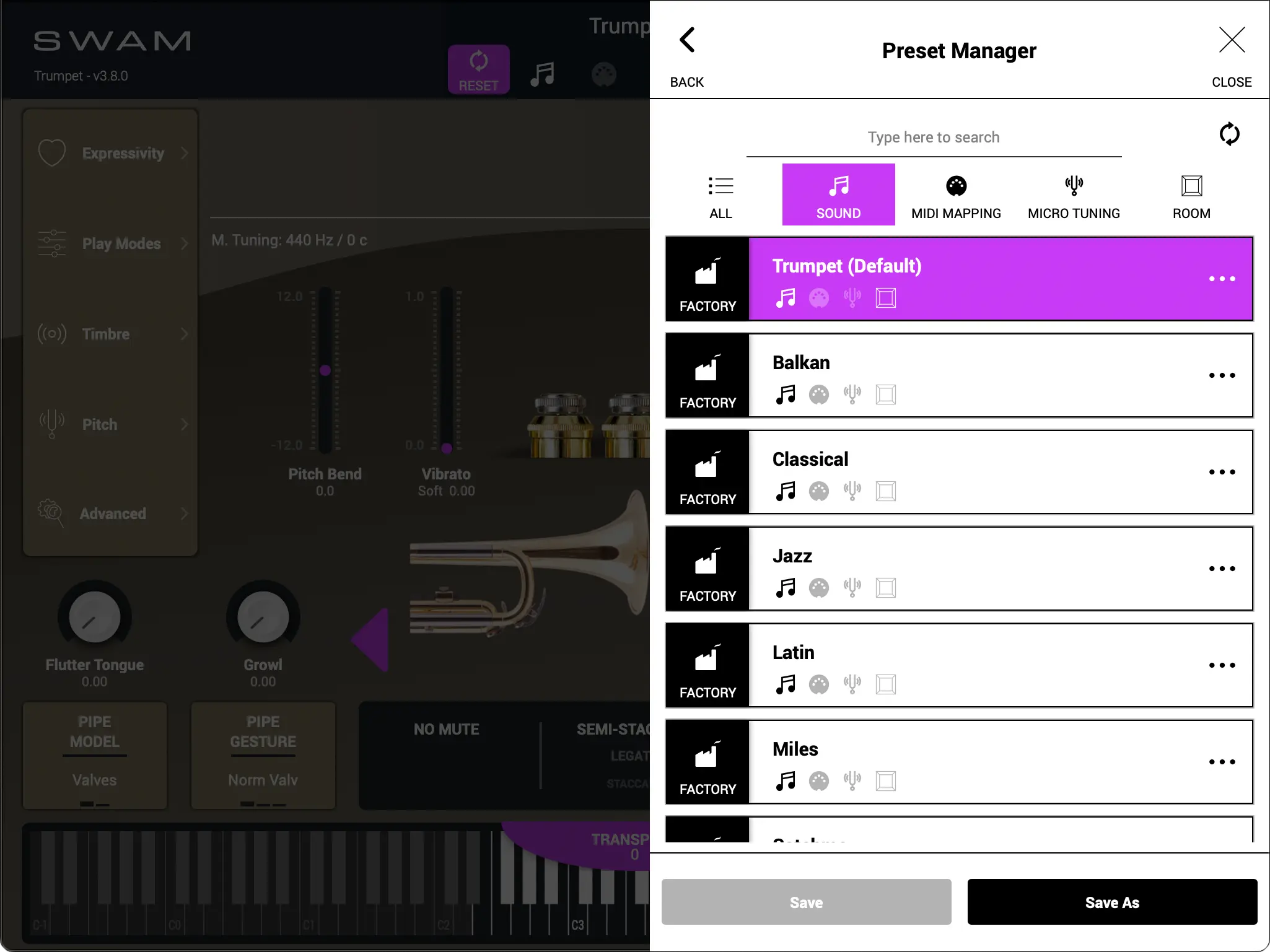 SWAM Solo Trumpets | Audio Modeling
